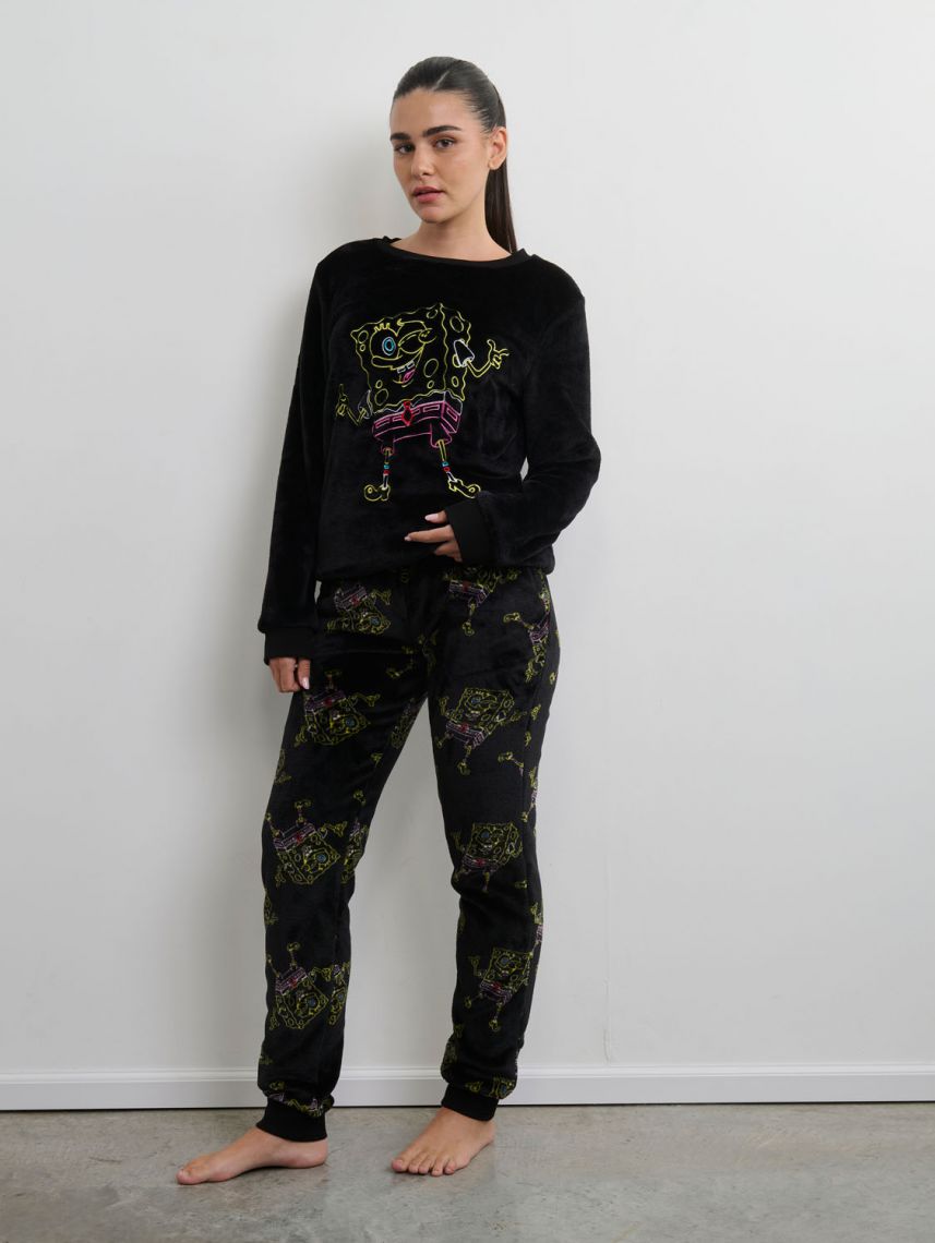 סט פיג’מה ארוכה לנשים | SPONGEBOB - URBANICA